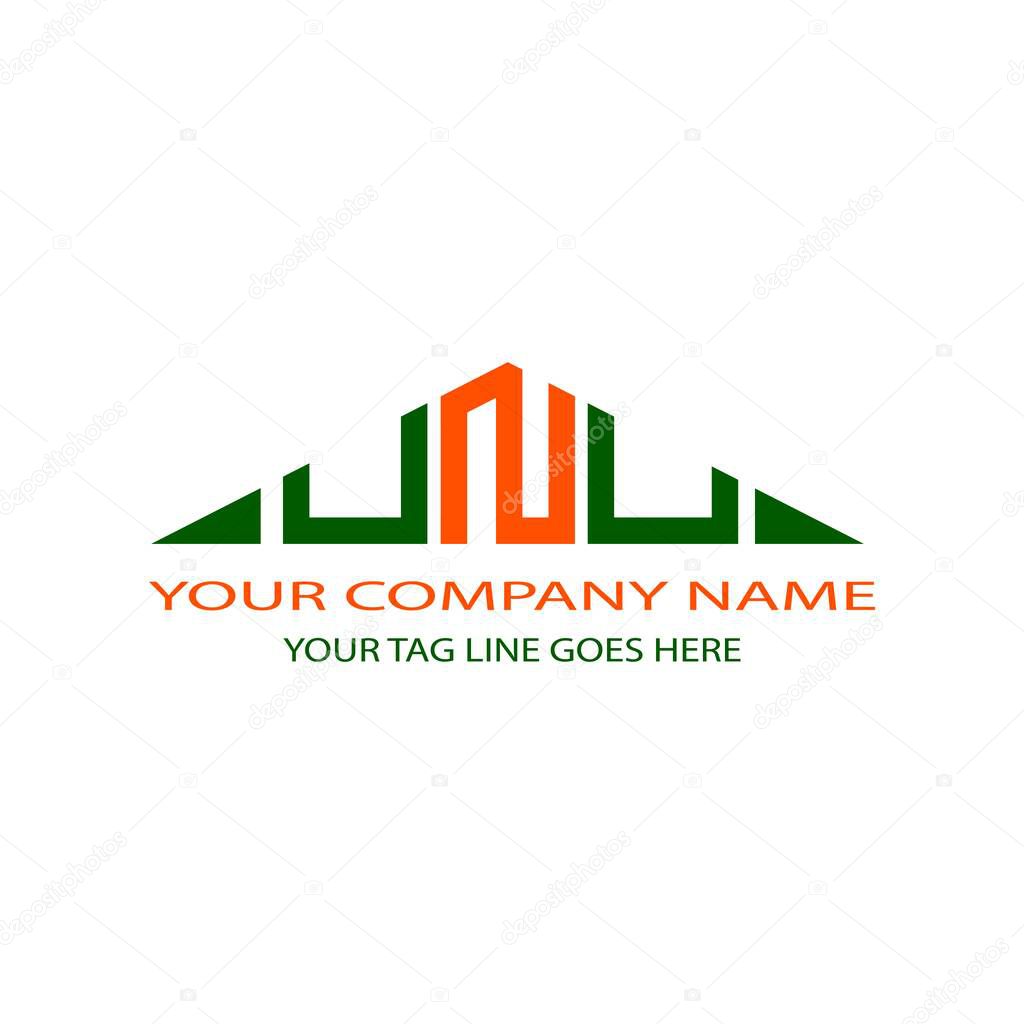 Diseño creativo del logotipo de la letra UNU con gráfico vectorial 2022