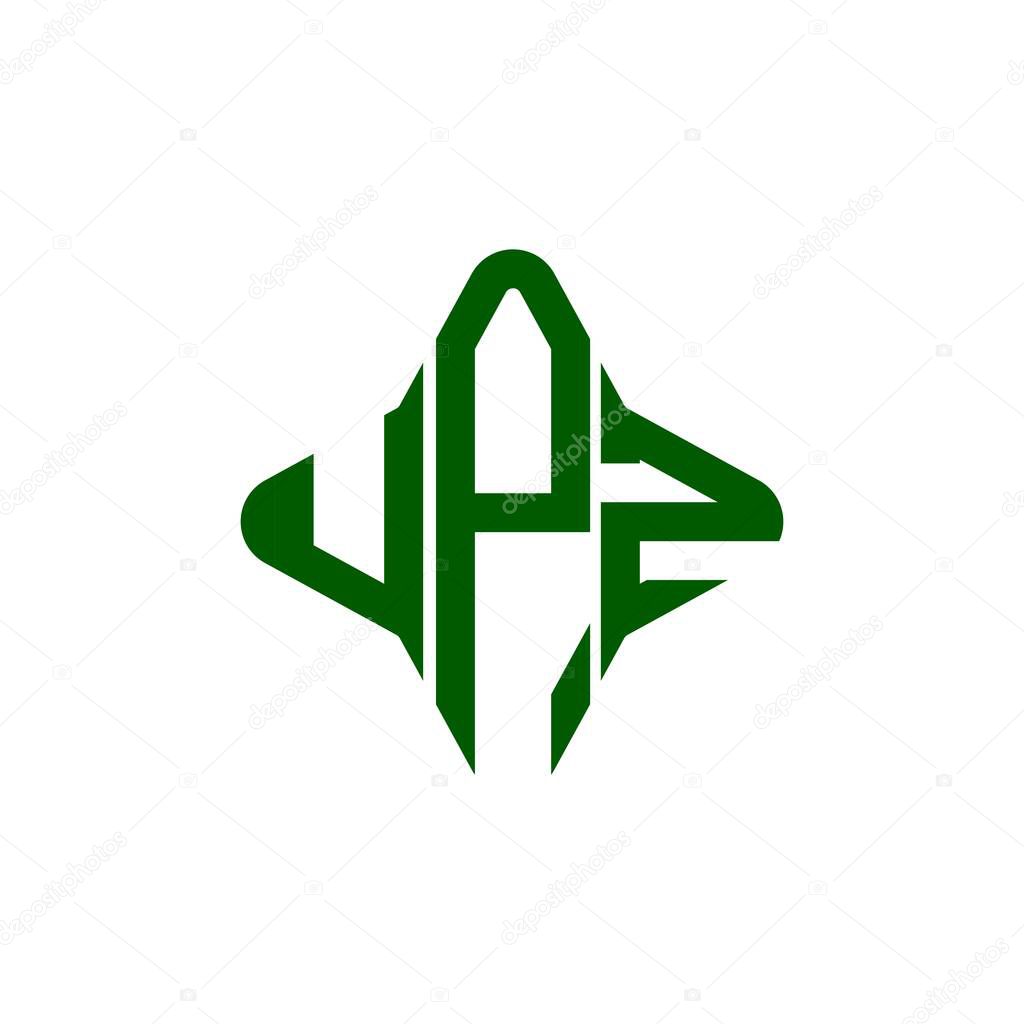 Diseño creativo del logotipo de la letra UPZ con gráfico vectorial 2022