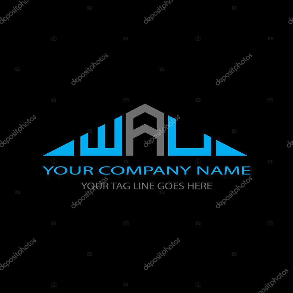Diseño creativo del logotipo de la letra WAU con gráfico vectorial 2022