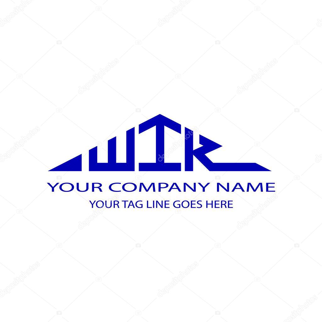 Diseño creativo del logotipo de la letra WIK con gráfico vectorial 2023