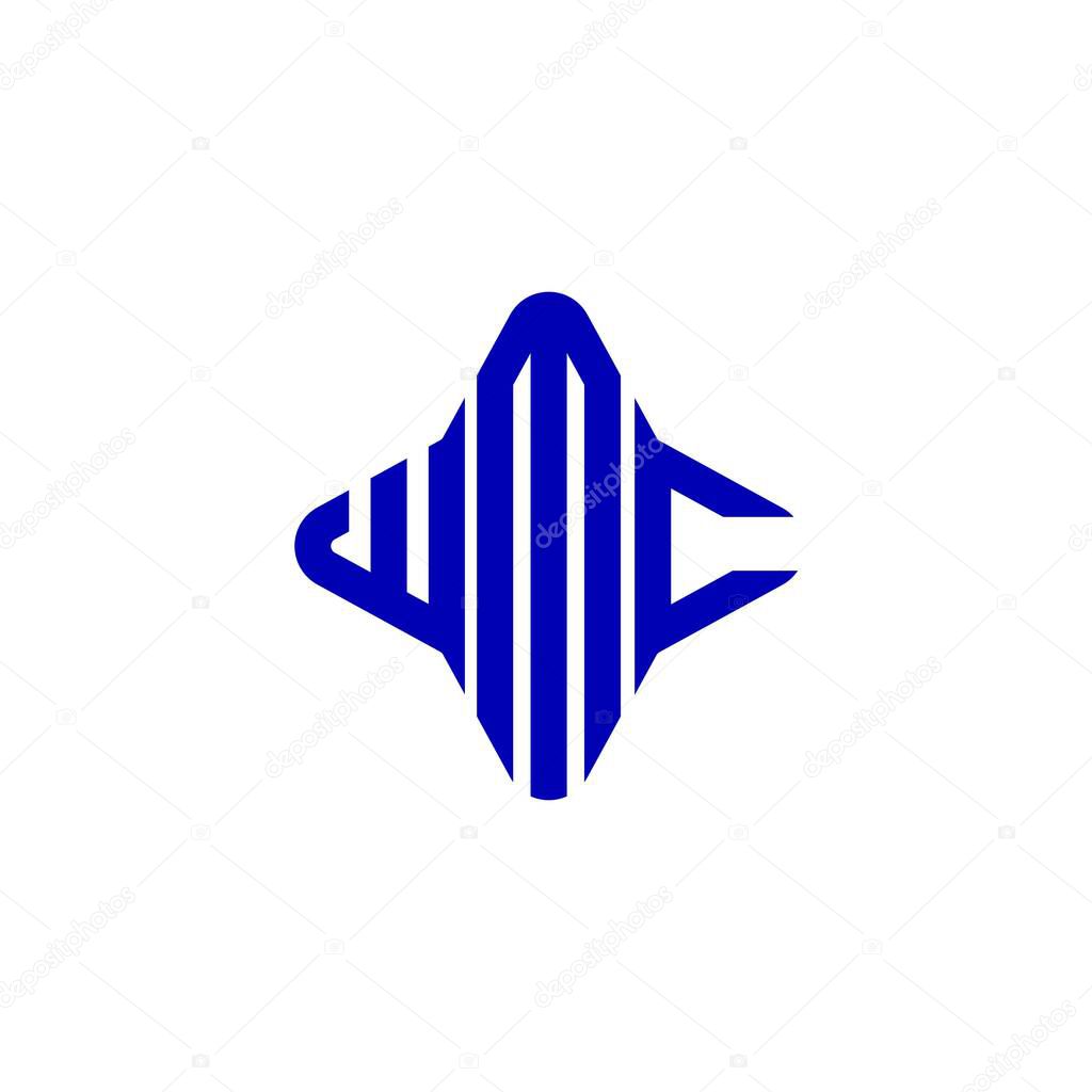 Diseño creativo del logotipo de la letra WMC con gráfico vectorial 2024