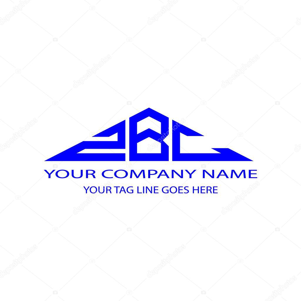 Diseño creativo del logotipo de la letra ZBC con gráfico vectorial 2022