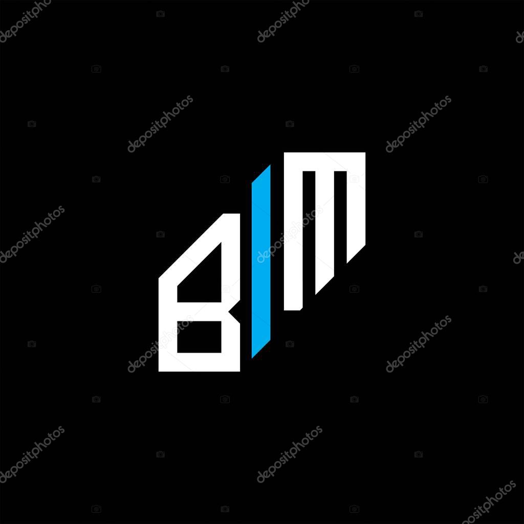 Diseño creativo del logotipo de la letra BM con gráfico vectorial 2023