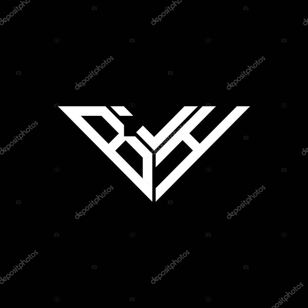 Diseño creativo del logotipo de la letra de BJH con gráfico vectorial ...