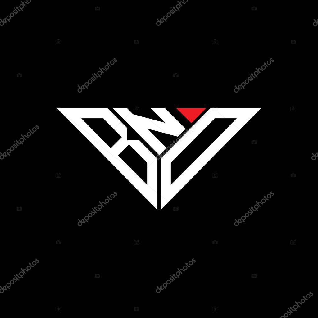 Diseño creativo del logotipo de la letra BND con gráfico vectorial ...