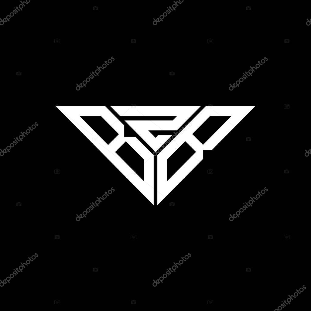 Diseño creativo del logotipo de la letra BZB con gráfico vectorial ...