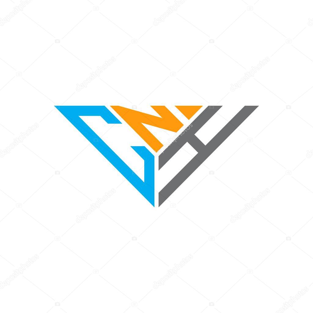 Diseño creativo del logotipo de la letra CNH con gráfico vectorial ...