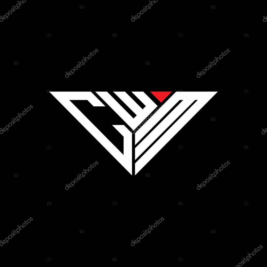 Diseño creativo del logotipo de la letra de CWM con gráfico vectorial ...
