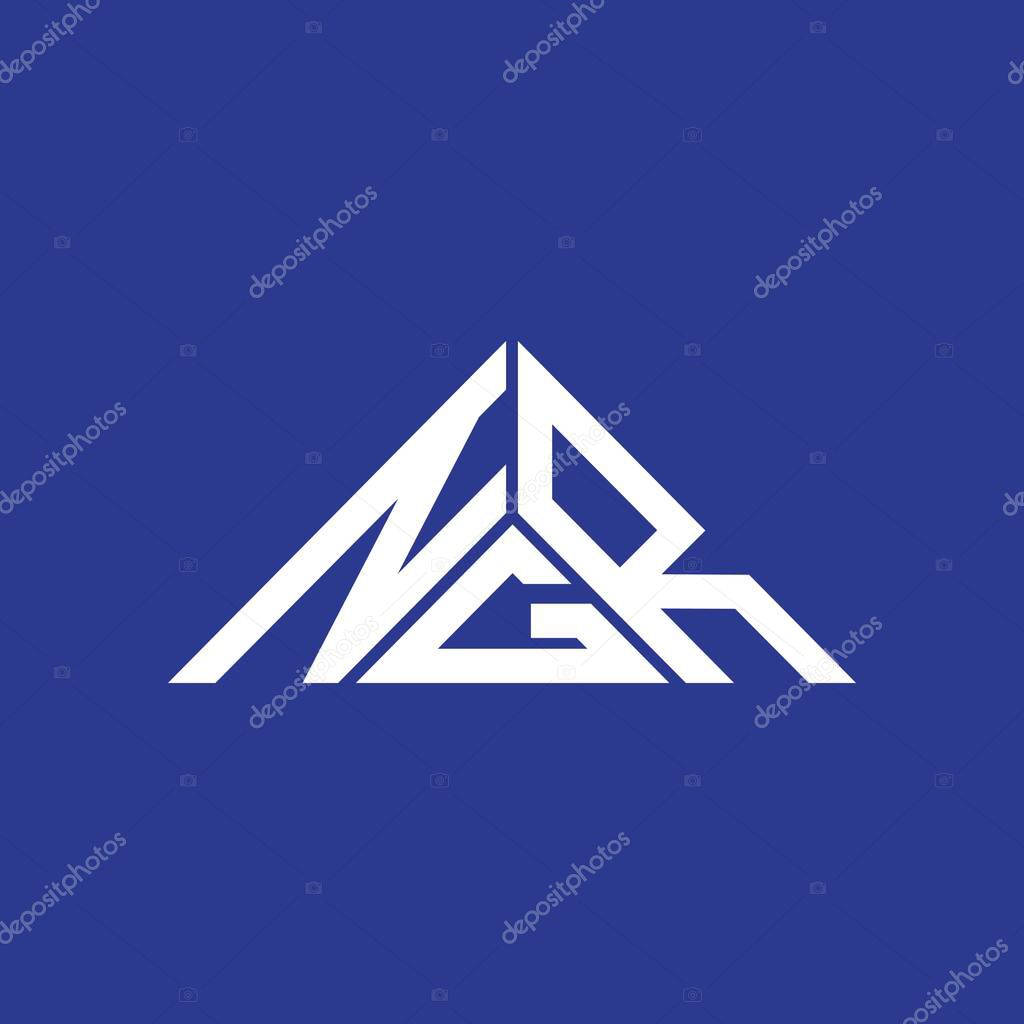 Diseño creativo del logotipo de la letra NGR con gráfico vectorial ...