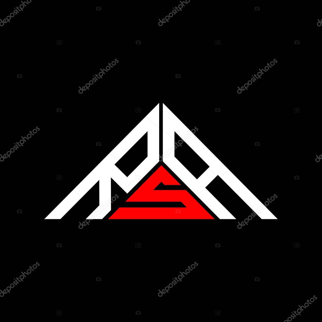 Diseño creativo del logotipo de la letra de RSA con gráfico vectorial ...