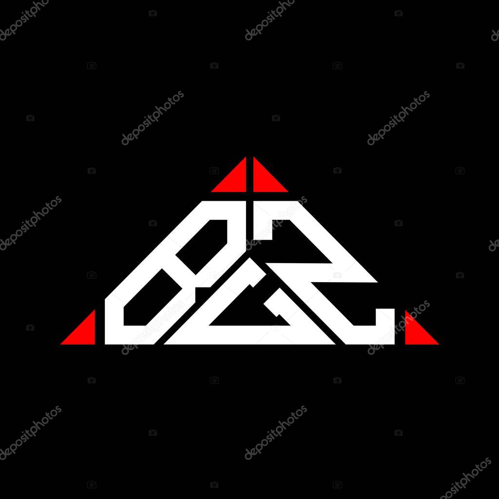 Diseño creativo del logotipo de la letra BGZ con gráfico vectorial, logotipo simple y moderno ...