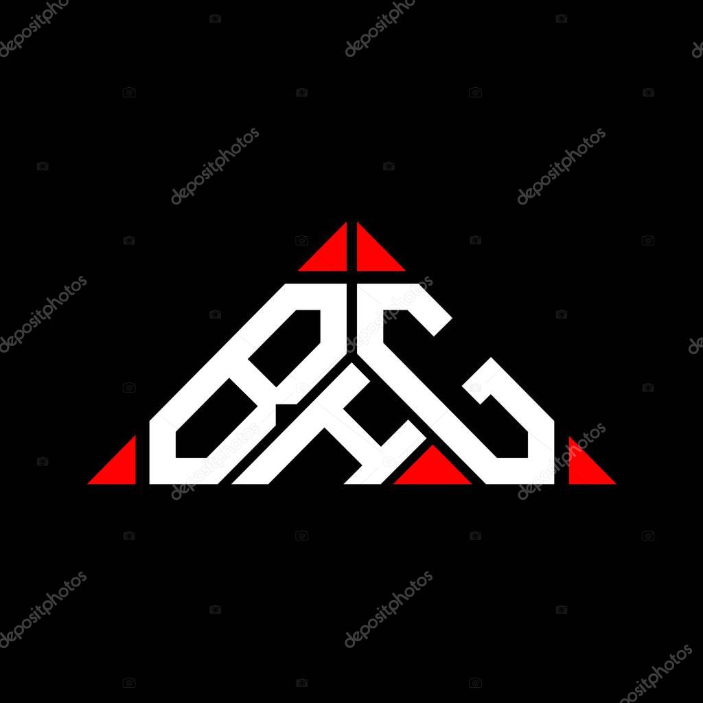 Diseño creativo del logotipo de la letra de BHG con gráfico vectorial ...