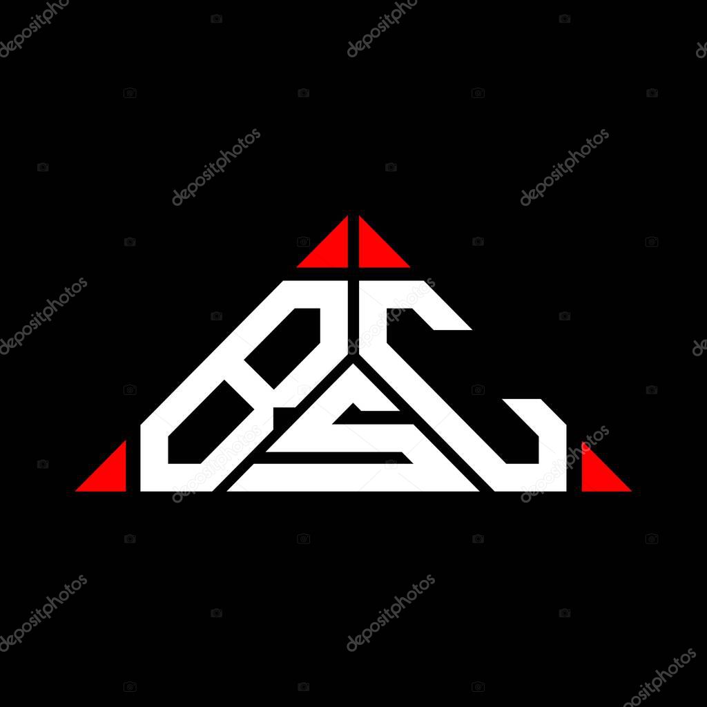 Diseño creativo del logotipo de la letra BSC con gráfico vectorial ...