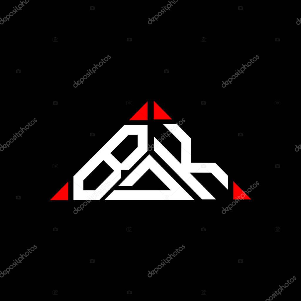 Diseño creativo del logotipo de la letra BDK con gráfico vectorial ...