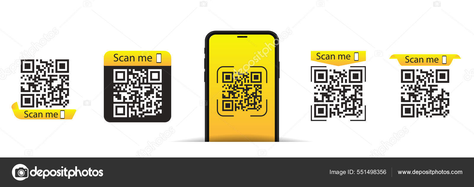 Código QR, código de resposta rápida. Modelos de código QR quadros ...