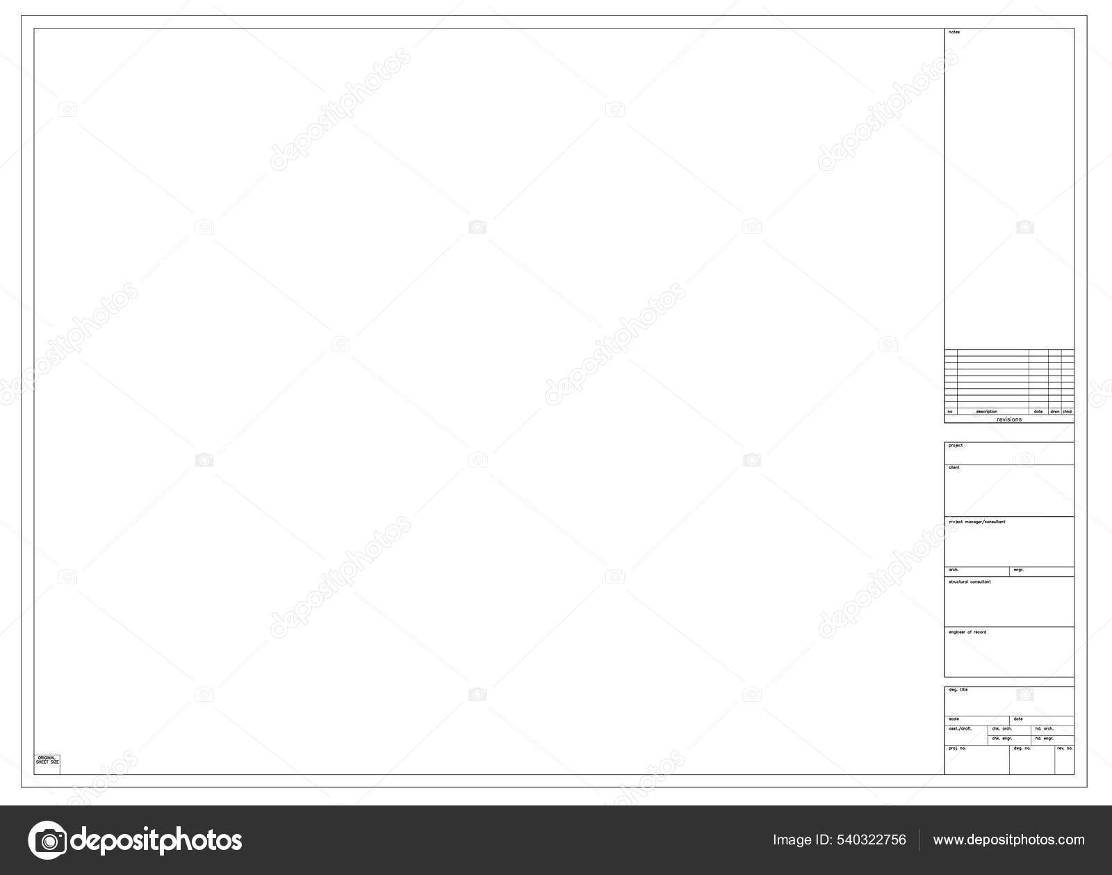 Technical Drawing Title Block Drawing Drawn Using Cad Project Details ...