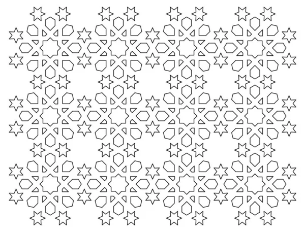 Black White Cad Drawing Islamic Geometric Pattern Islamic Patterns Use ...