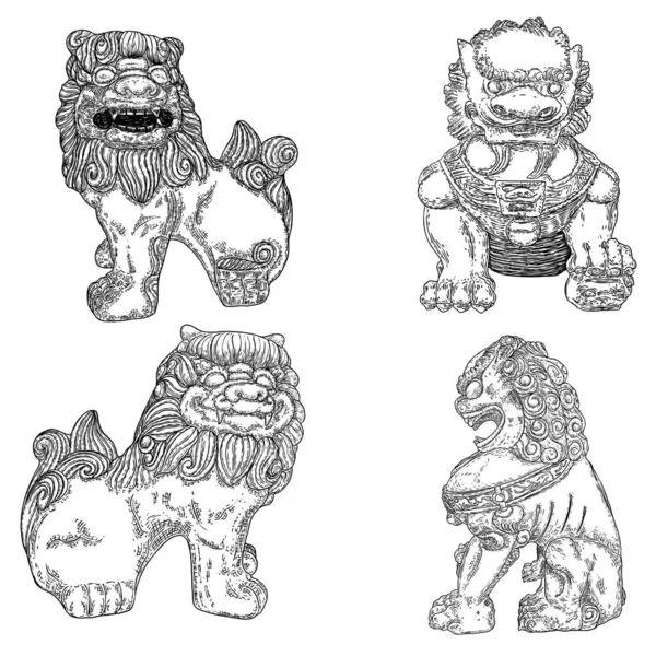 Chinese Guardian Lions Art