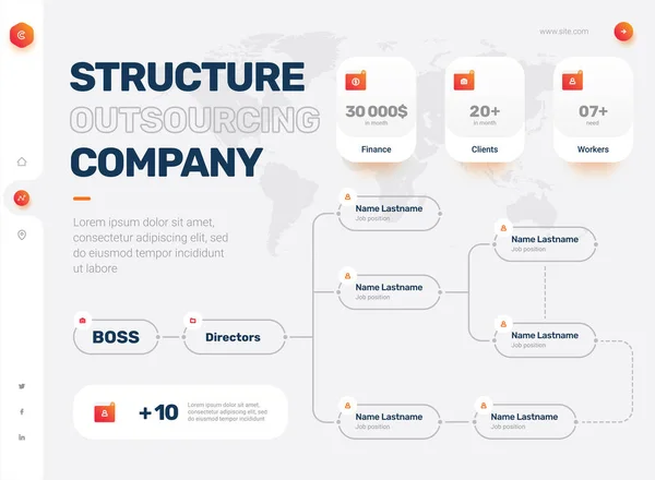 Structure Company Business Hierarchy Organogram Chart Infographics ...