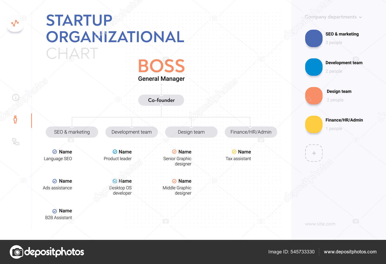Structure Company Business Hierarchy Organogram Chart Infographics ...