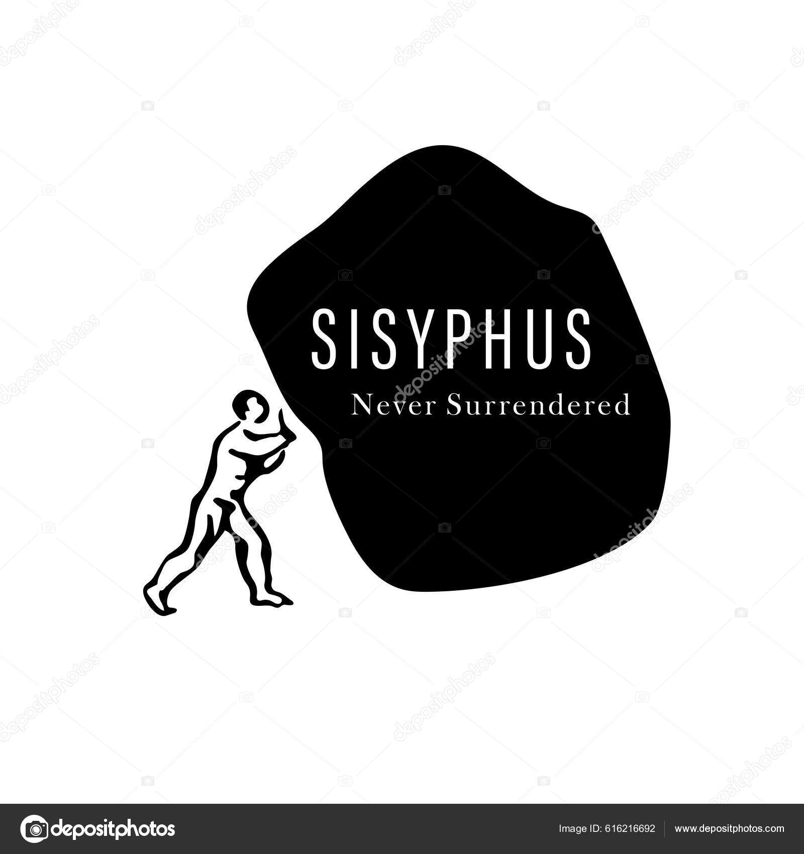 Sisyphus Never Surrendered Image Ideal Logo Element Motivational Quote ...