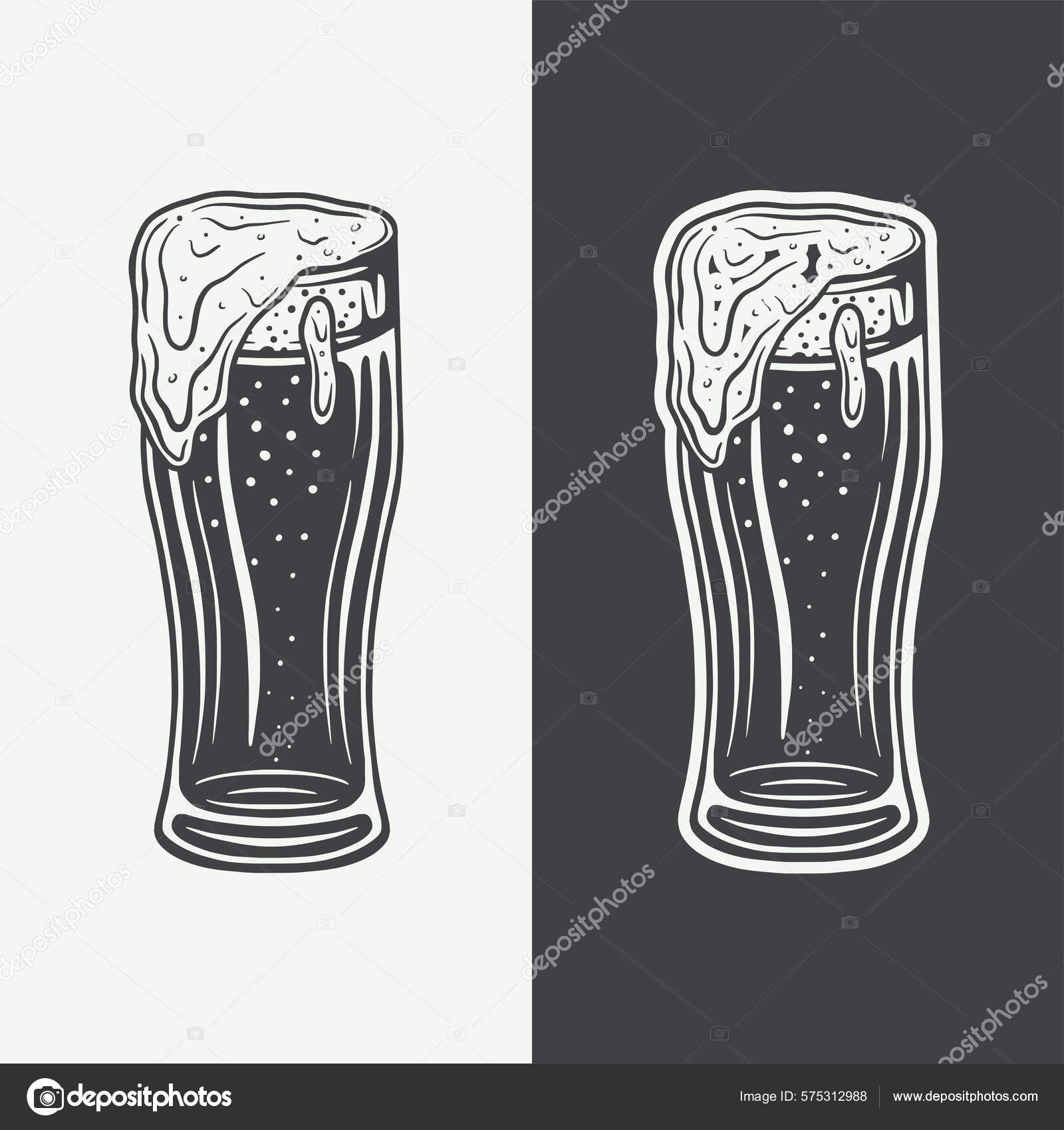 Beer Pint Glass Vector