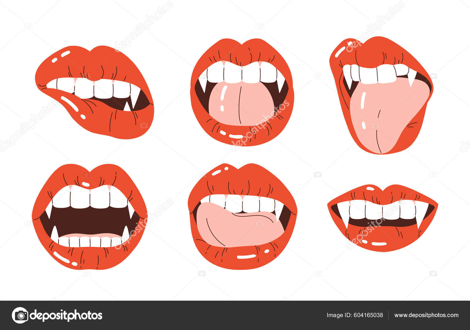 Vampire Lips And Fangs