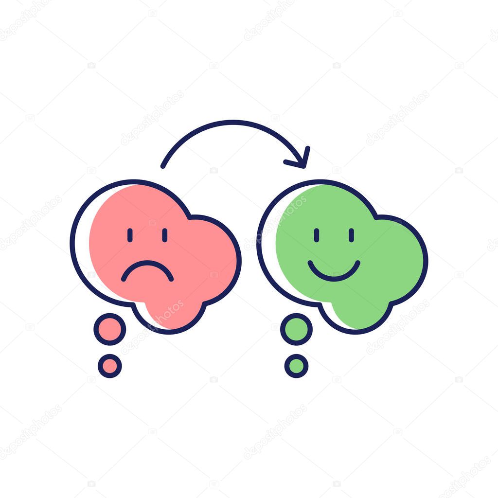 Cambiar la opinión icono de color RGB. Opinión diferente sobre el tema ...