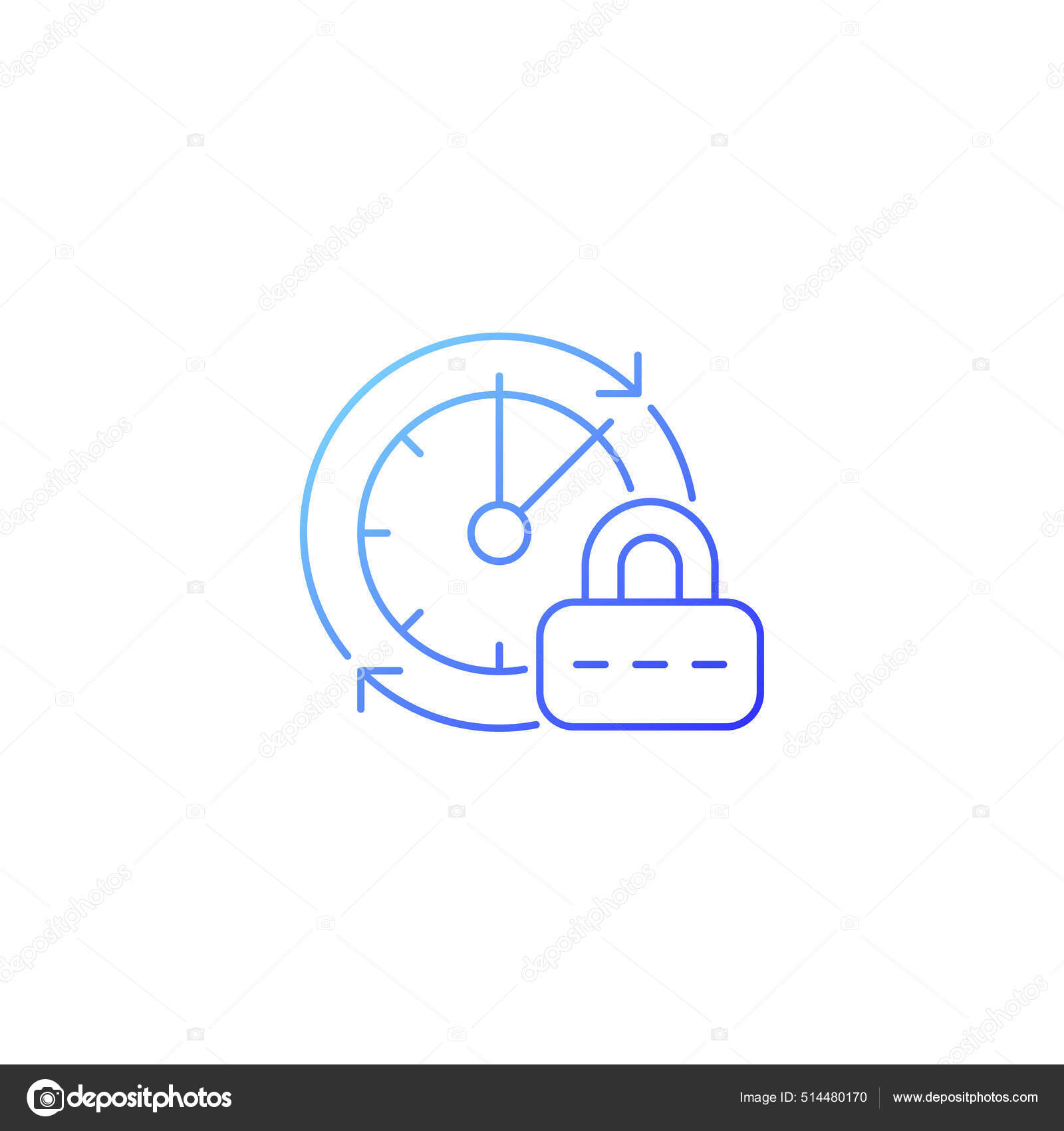Change Password Gradient Linear Vector Icon Data Protection Internet ...