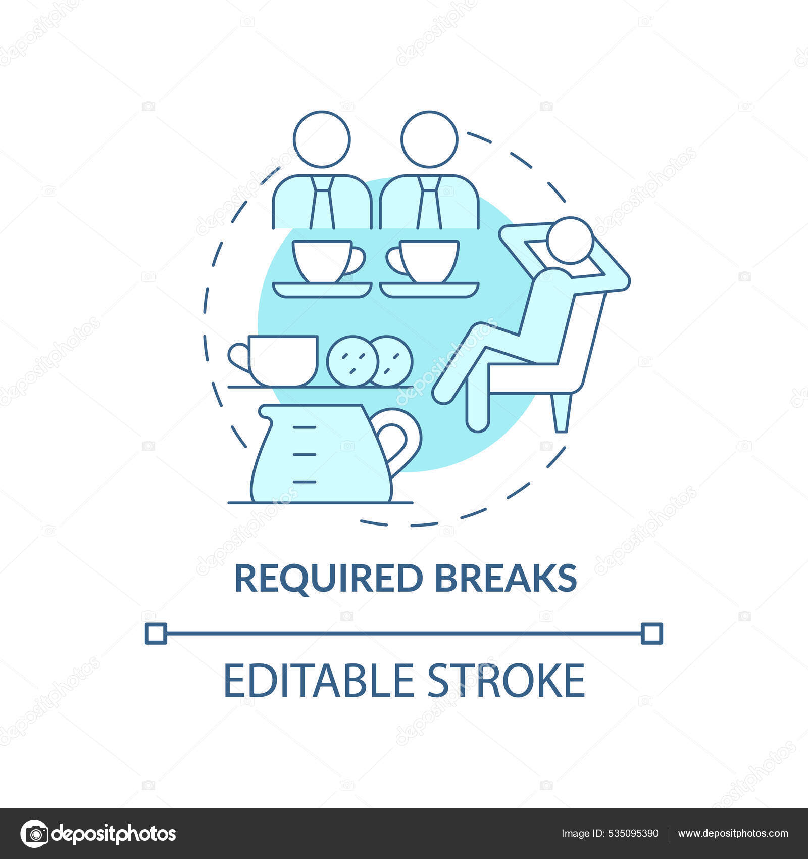 Needed Breaks Concept Icon Rest Periods Employees Staff Recreation ...