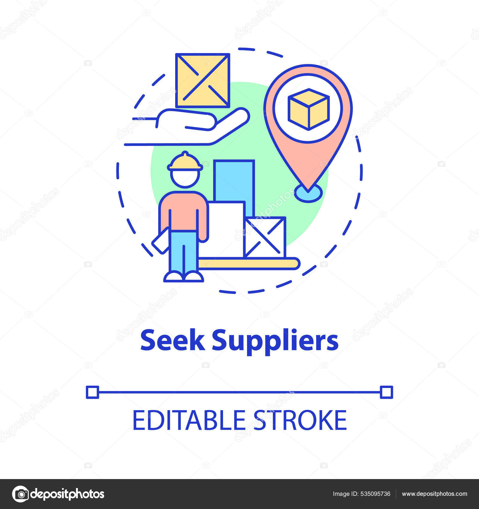 Seek Suppliers Concept Icon Selection Distribution Partners Suppliers ...