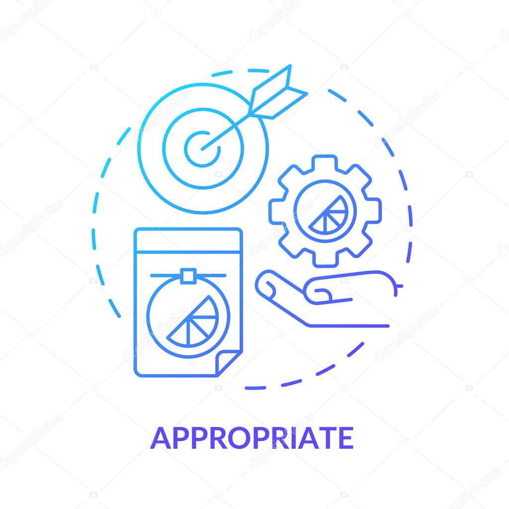 Icono apropiado del concepto de gradiente azul. Presentación de ...