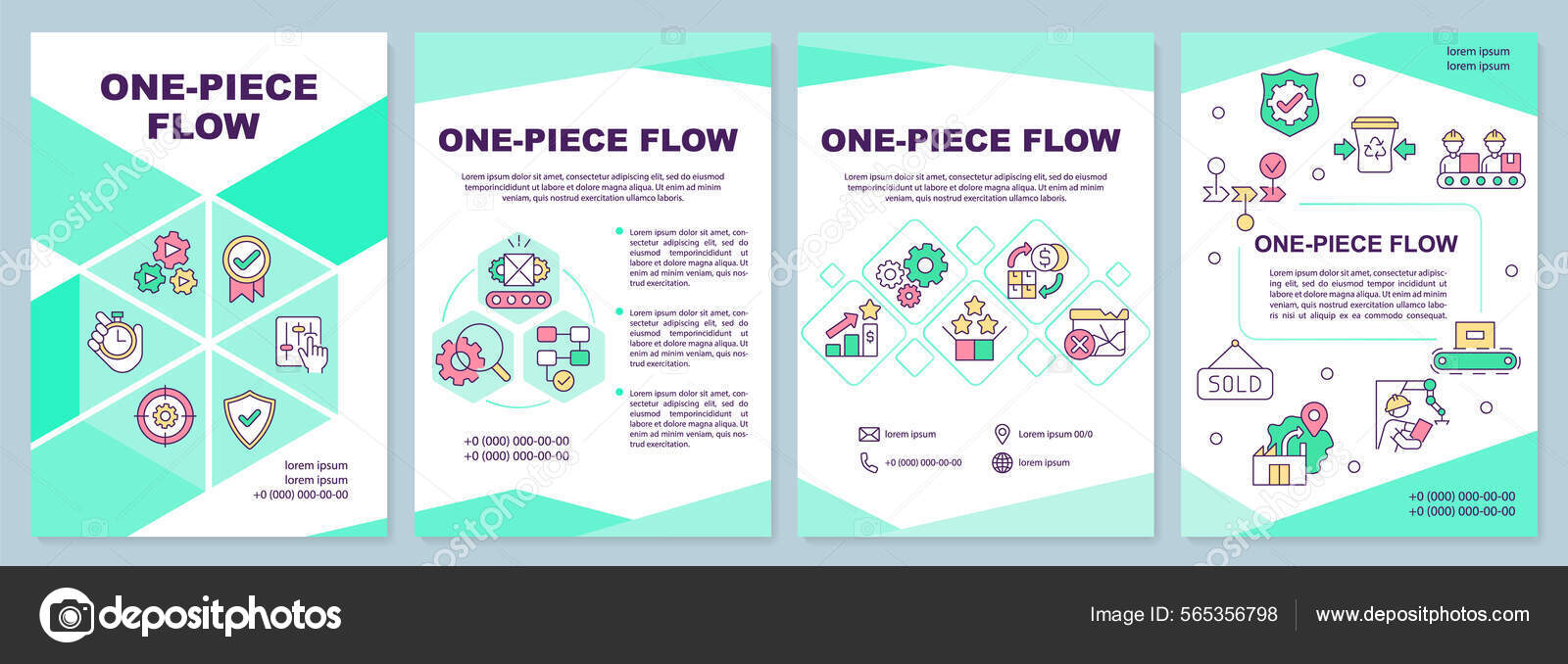 One Piece Flow Brochure Template Stock Vector Image By ©bsd 565356798