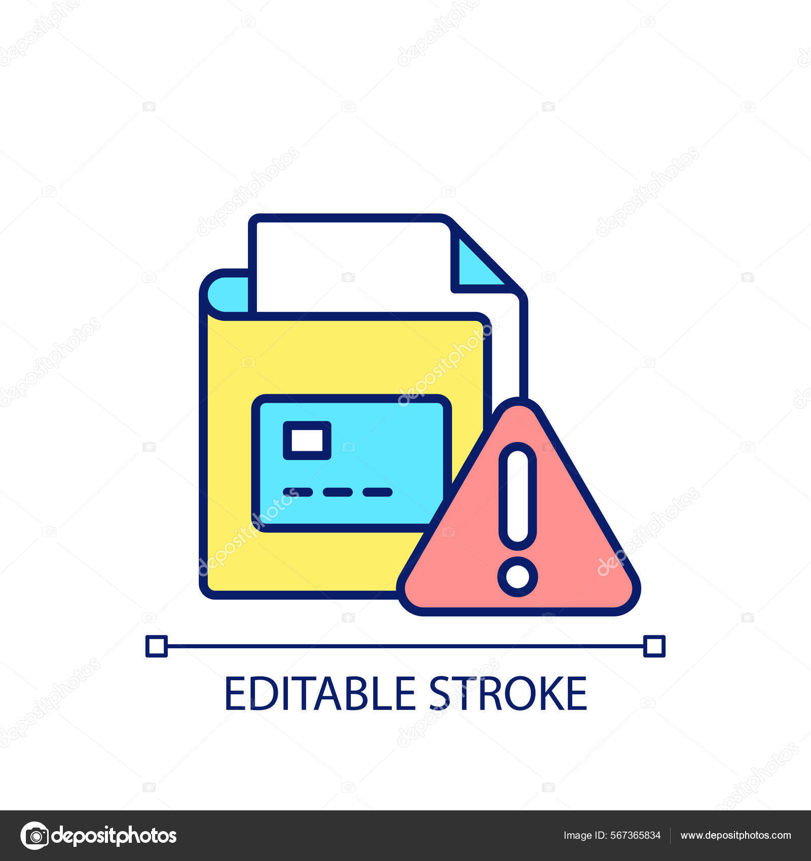 Electronic Data Issue Rgb Color Icon Personal Private Information ...