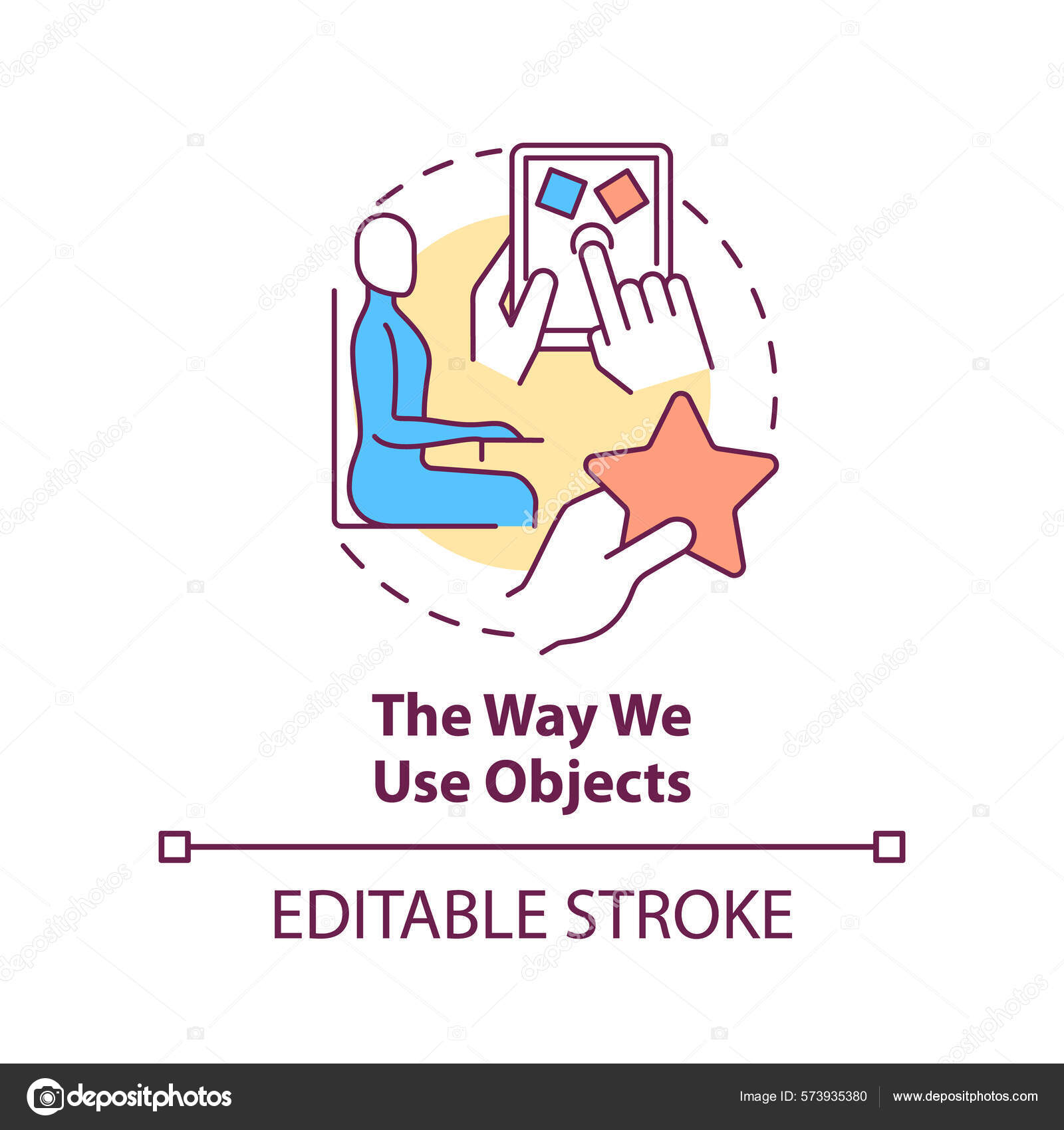 Way Use Objects Concept Icon Behavioral Measurement Abstract Idea Thin ...