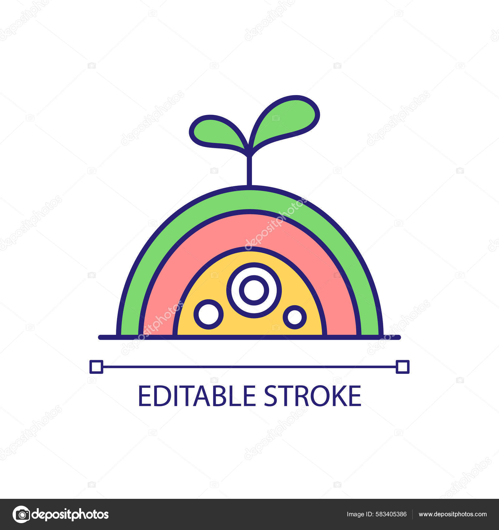 Hugelkultur Rgb Color Icon Horticulture Method Ecosystem Layers Compost ...