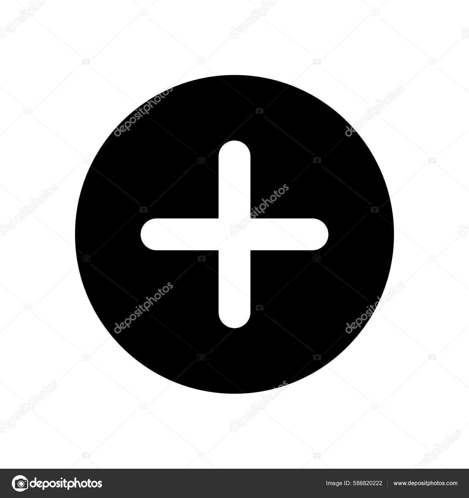 Add Button Black Glyph Icon Increase Volume Toolbar Control Menu Stock Vector by ©bsd_studio ...
