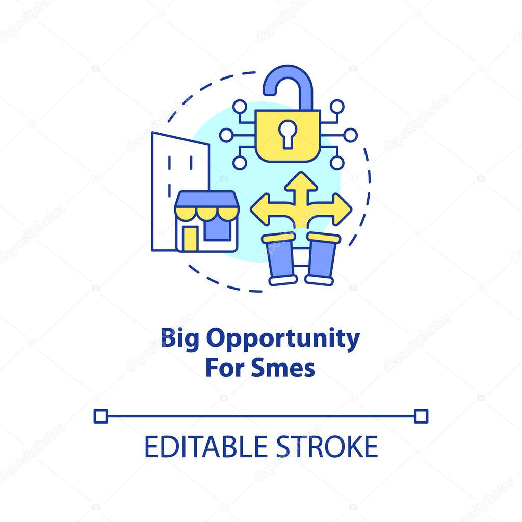 Gran oportunidad para el icono del concepto de las pymes. Estrategia de ...