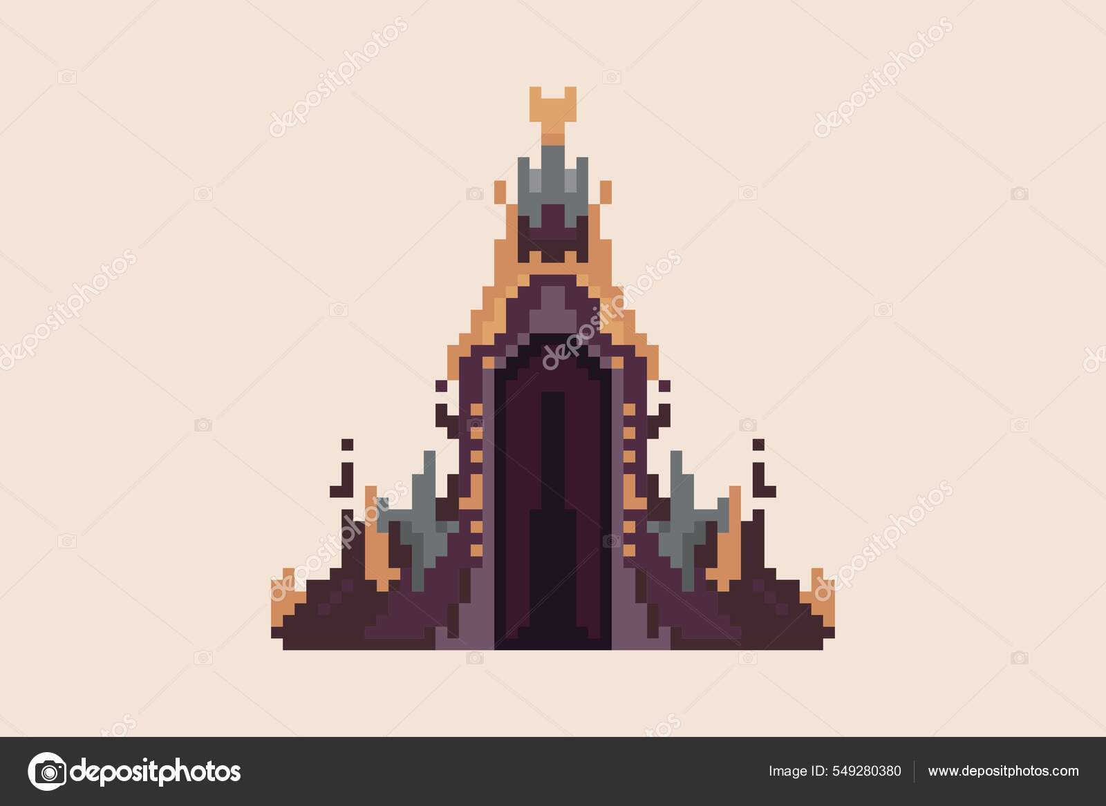 Illustration Ancient Temple Pixel Art Style Stock Vector by ©wild_wind ...