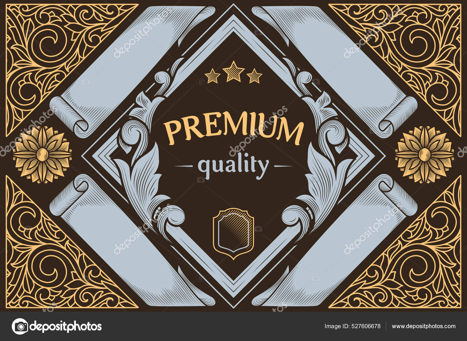 Premium Quality Vintage Ornate Decorative Emblem Stock Vector by ©alex ...