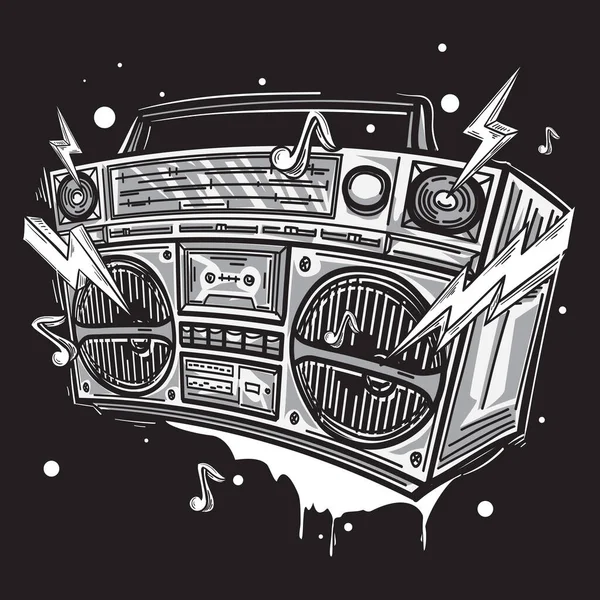 Boombox Graffiti Stencil