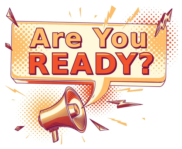Get Ready Advertising Sign Shouting Megaphone Stock Vector by ©alex ...