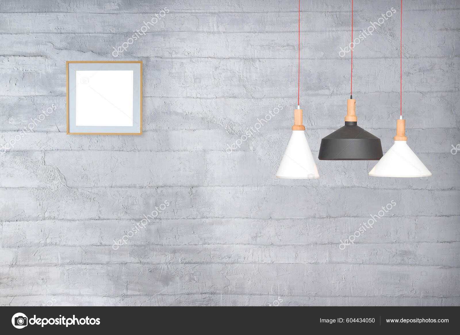 Empty Room Interior Concrete Wall Wood Floor — Stock Photo ...