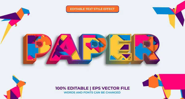 Letras papel origami imágenes de stock de arte vectorial | Depositphotos