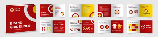 Templat Multiguna Brand Guidelines. Mockup presentasi manual merek ...