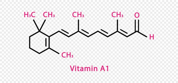 Fórmula química de vitamina A1. Fórmula química estructural de la ...