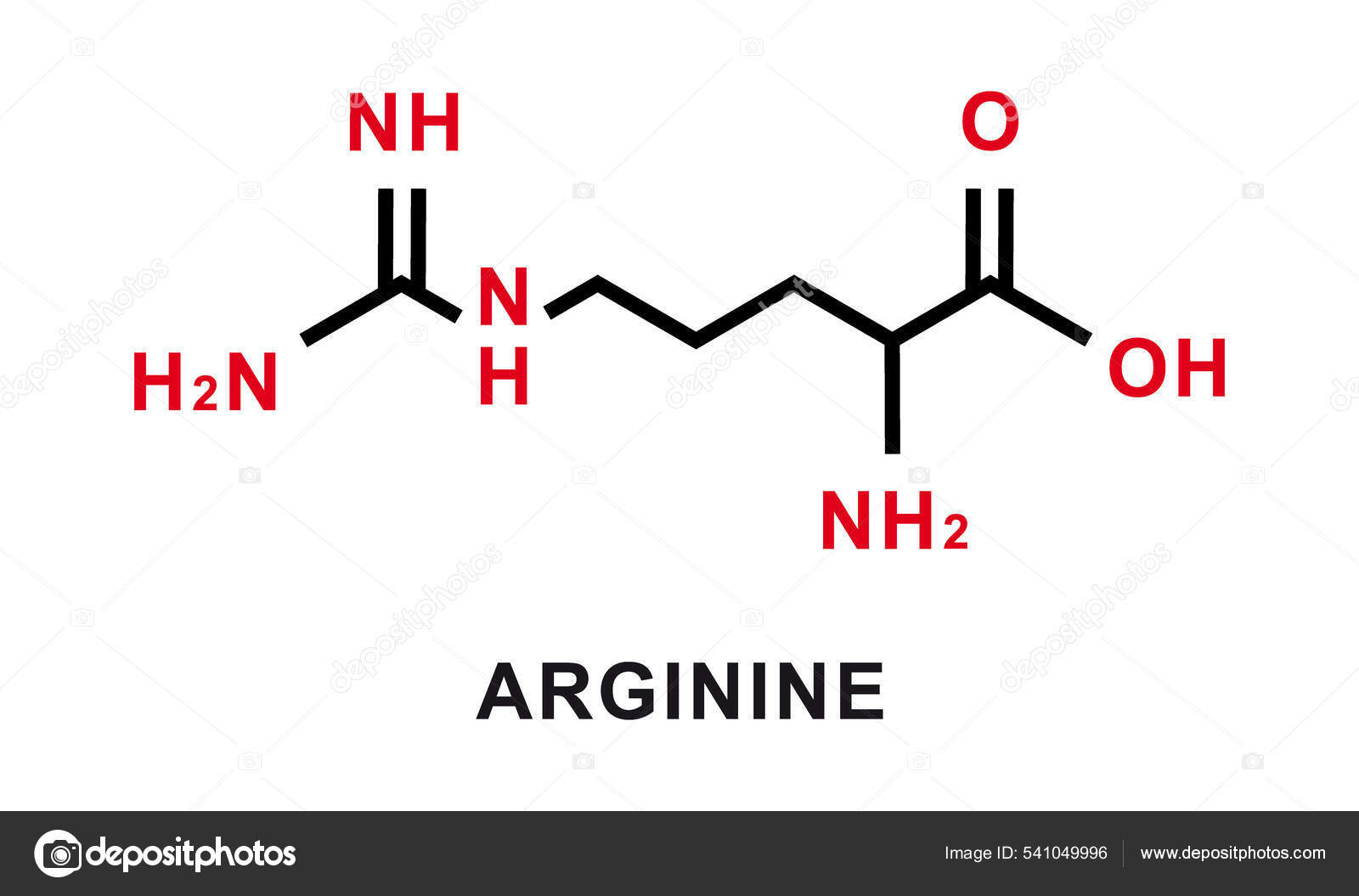 Formule chimique arginine. Arginine structure moléculaire chimique ...