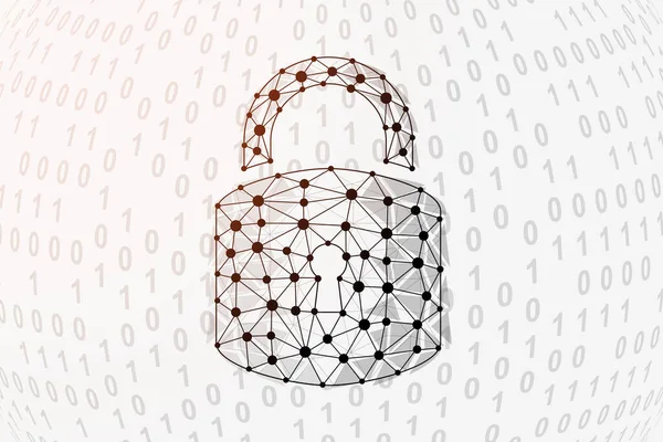 Shield Polygonal Symbol Binary Code Background Antivirus Concept Design Vector Stock Vector ...