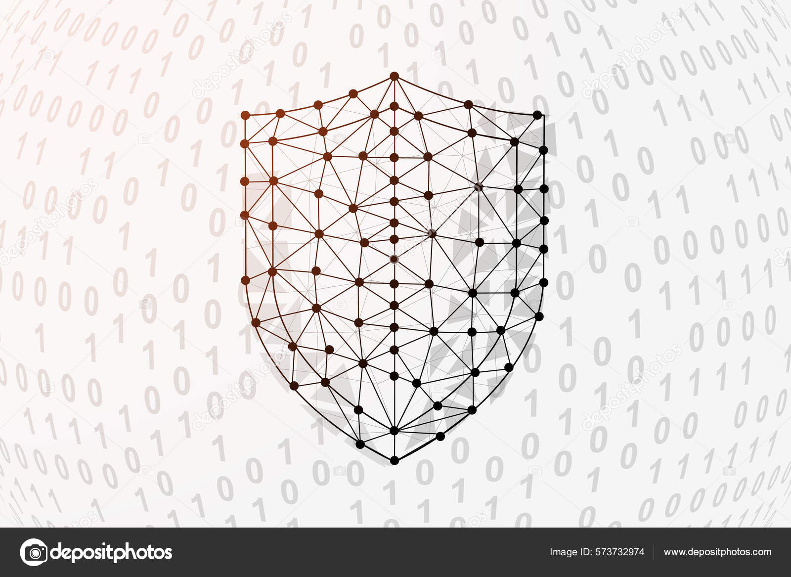 Shield Low Poly Symbol Binary Code Background Antivirus Design Vector Stock Vector Image by ...