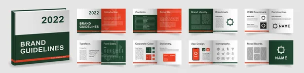 Colored Brand Guidelines Template Logo Guide Book Corporate Identity ...